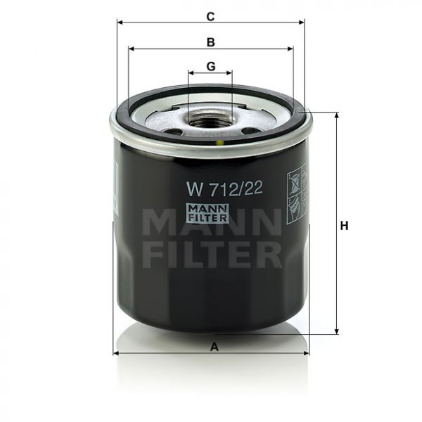 FILTRO ACEITE MANN FILTER W 712/22 – JM Lubricentro